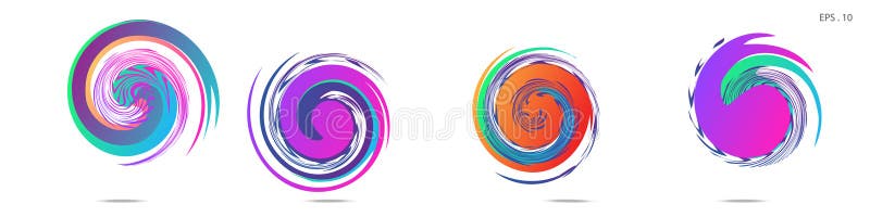 Collection of Modern Abstract Graphic Elements. Vortex Vector ...
