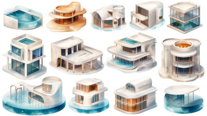 Collection of Modern Architectural Designs Featuring Luxurious Villas with Creative Structures ...