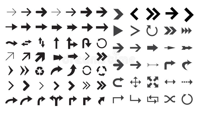 Collection of modern arrow stock illustration. Illustration of cartoon ...