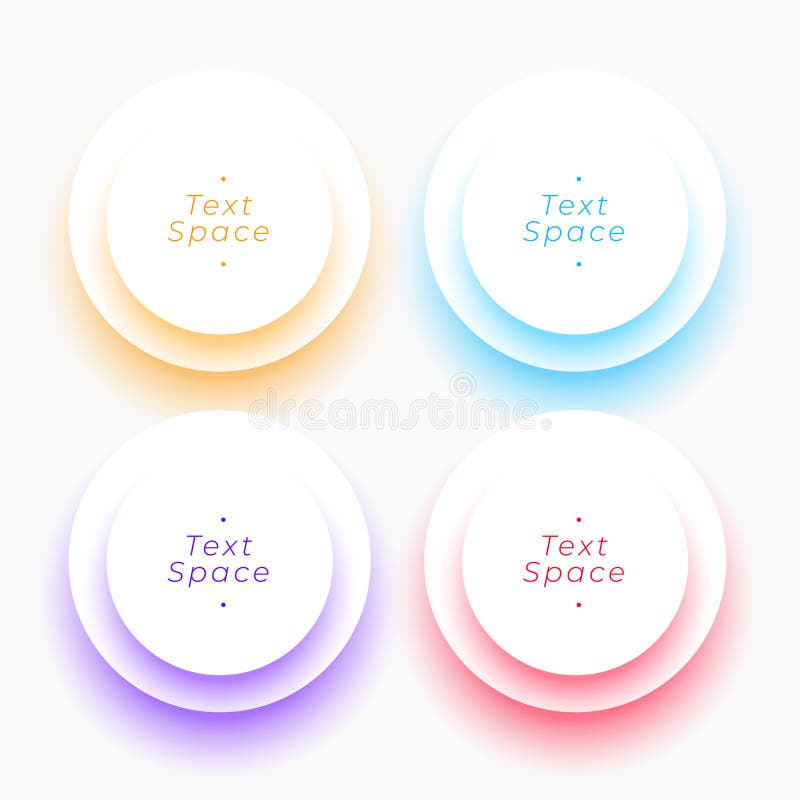 Collection of Modern Circular Shape Frame with Text Space Stock ...