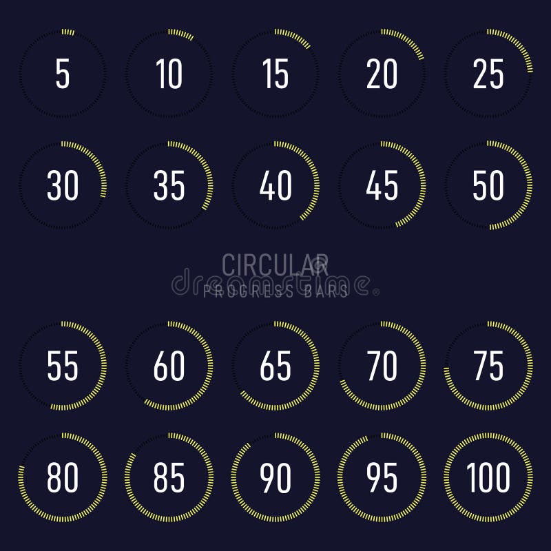 Collection of Modern Futuristic Circular Progress Loading Bar and ...