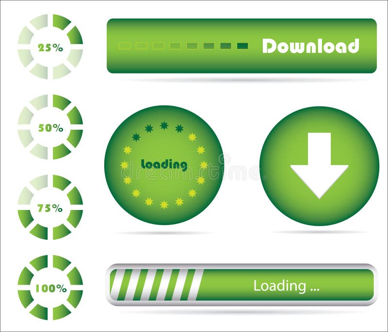 Collection of Modern Preloaders Stock Vector - Illustration of loader ...