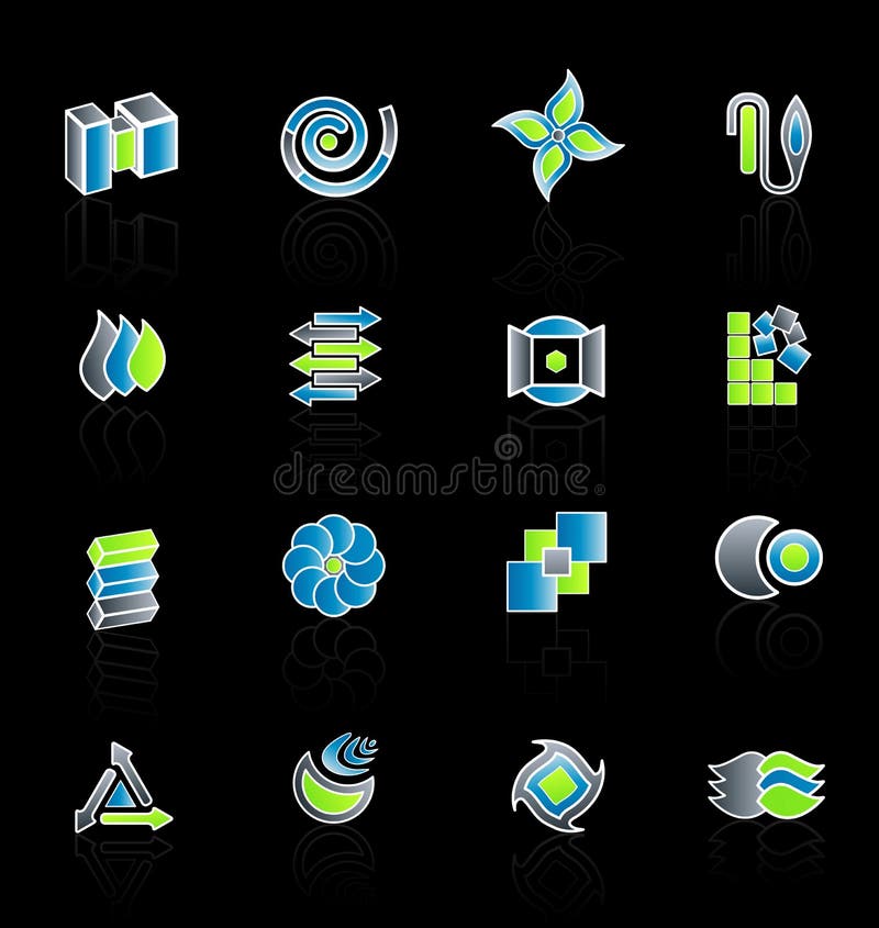 Collection Moderne 2 De Logo De Compagnie Illustration de Vecteur ...