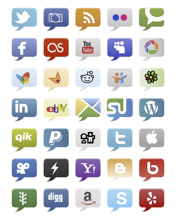 Social Media Buttons 1 editorial image. Illustration of dribbble - 21861995