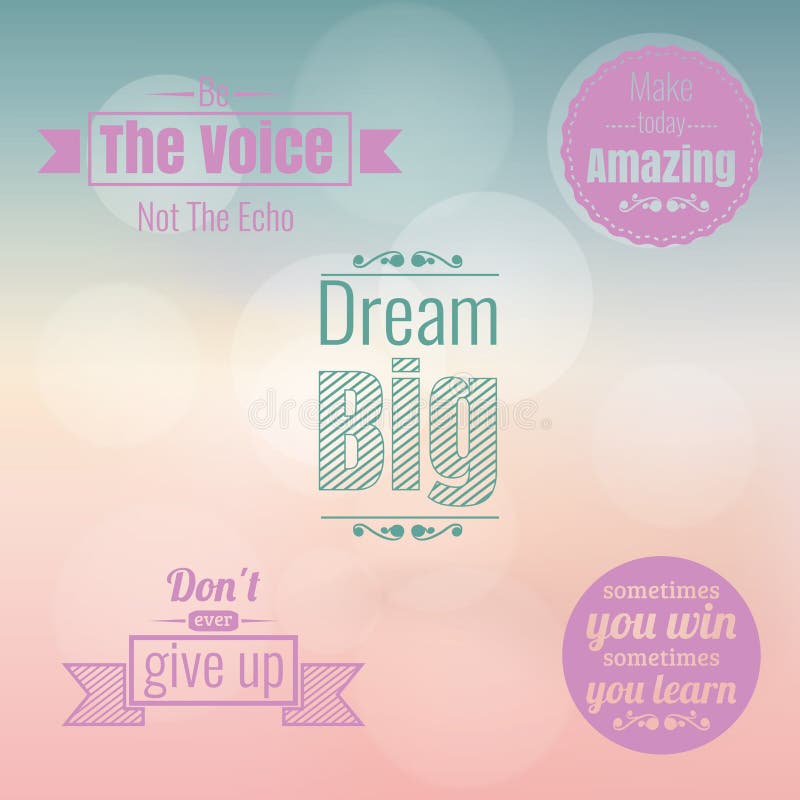 Collection of Motivational Quotes. Vector Illustration Decorative ...