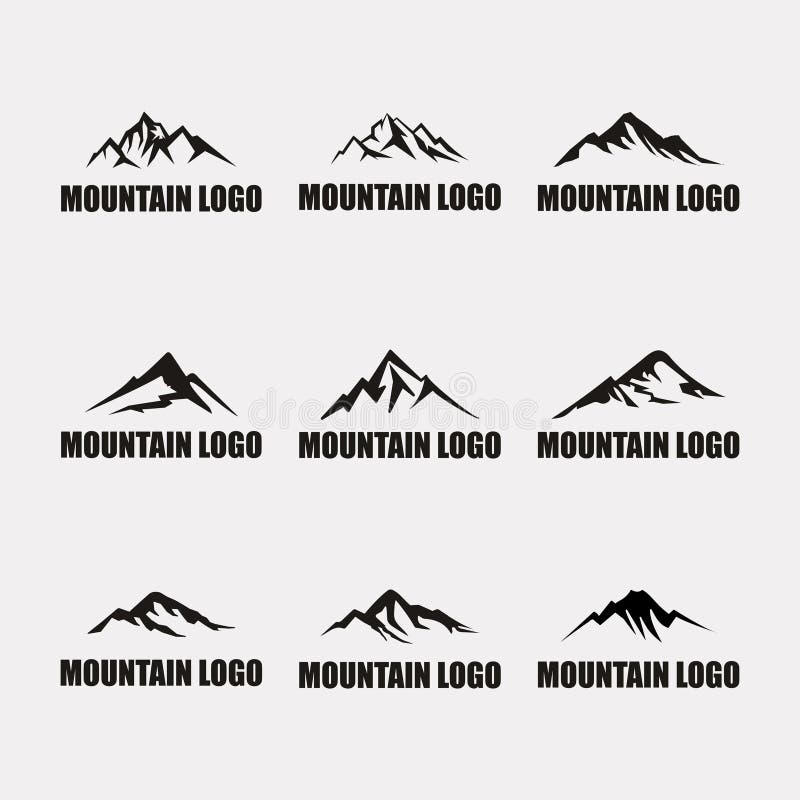 Collection of Mountain Logos Stock Vector - Illustration of outdoor ...