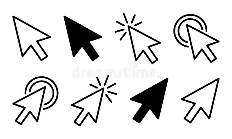 Black Mouse Cursors Stock Illustrations – 741 Black Mouse Cursors Stock Illustrations, Vectors ...