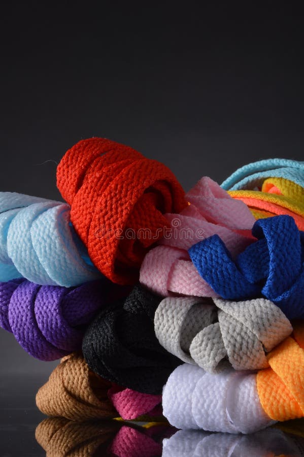Collection of Multi Colored Shoelaces Stock Image - Image of collection ...