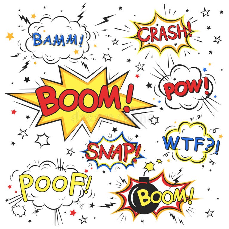 Comic Sound Effects Stock Illustrations – 3,499 Comic Sound Effects ...