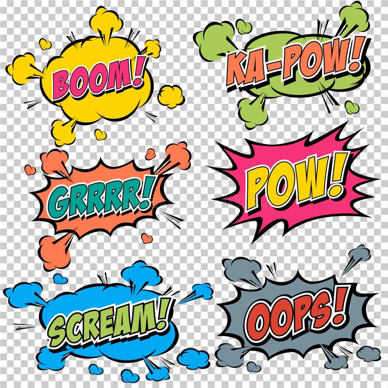 Comic Sound Effects stock vector. Illustration of sketch - 36382565