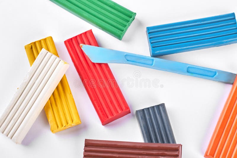 Collection of Multicolored Plasticine. Stock Photo - Image of lines ...