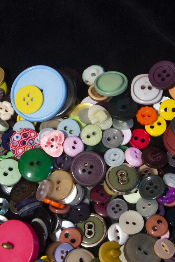 A Collection of Multicolour Different Size Buttons Stock Photo - Image ...