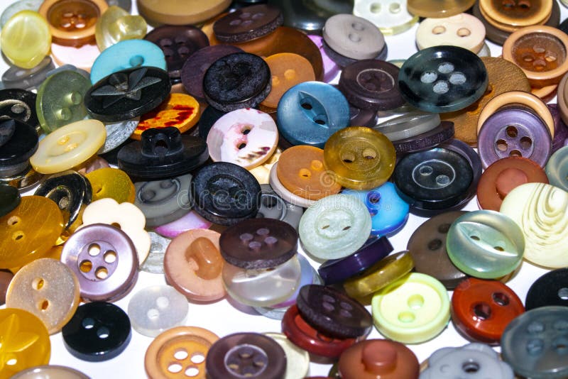 A Collection of Multicolour Different Size Buttons Stock Photo - Image ...