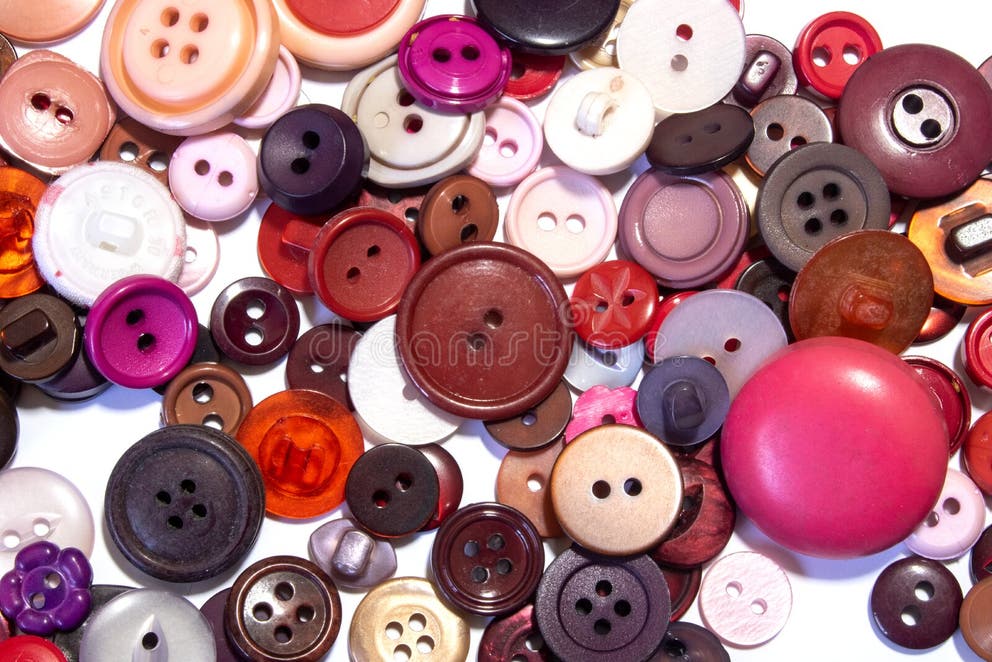 A Collection of Multicolour Different Size Buttons Stock Photo - Image ...