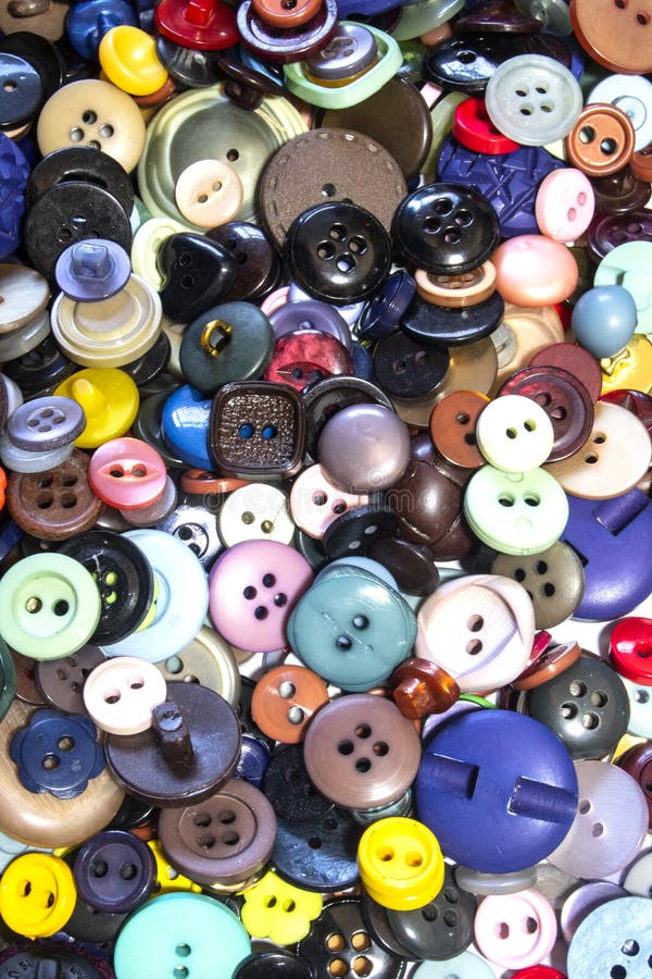 A Collection of Multicolour Different Size Buttons Stock Photo - Image ...