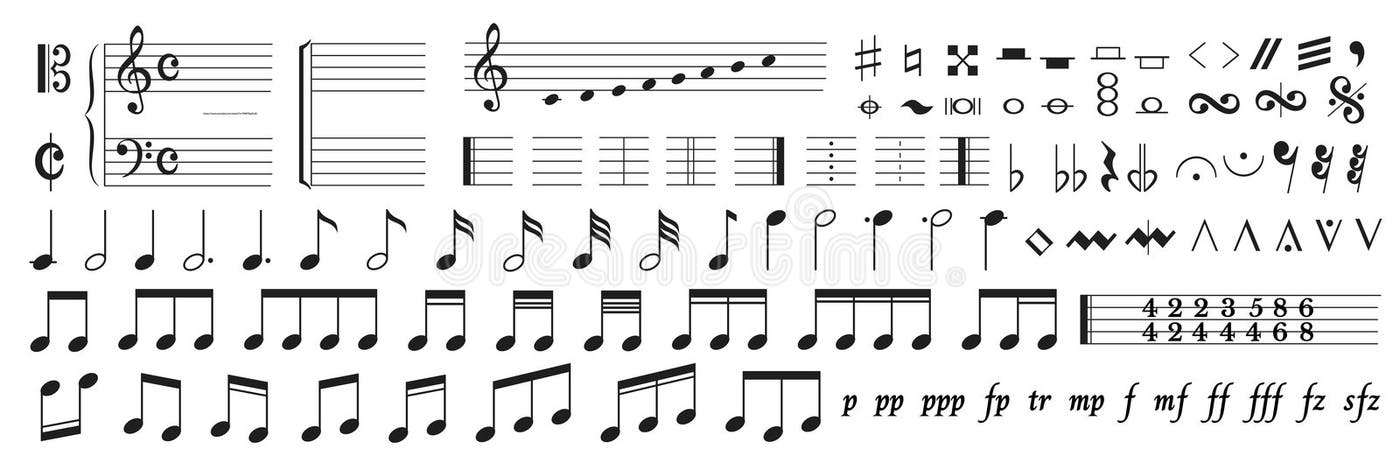 Music Symbols Dynamics Stock Illustrations – 94 Music Symbols Dynamics ...