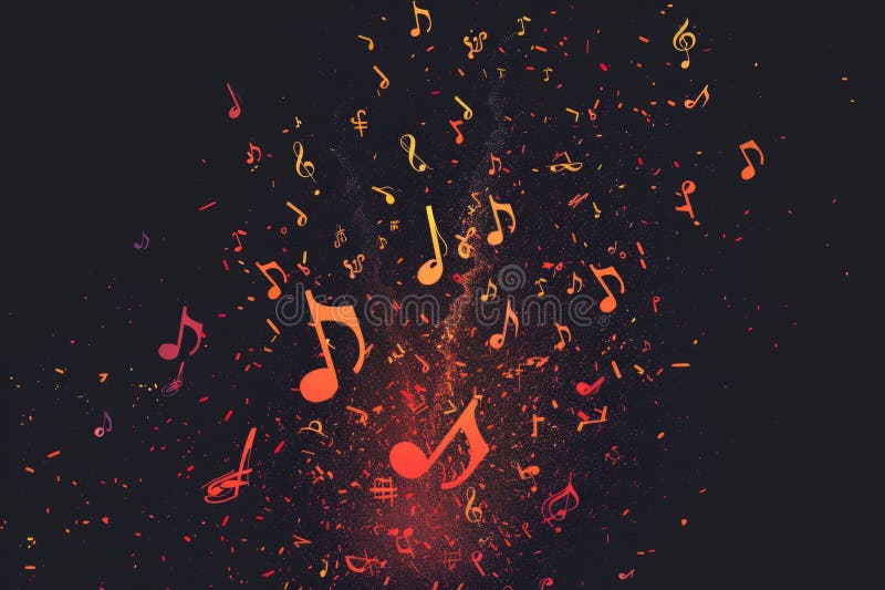 Collection Music Notes Floating Mid Air Stock Photos - Free & Royalty ...