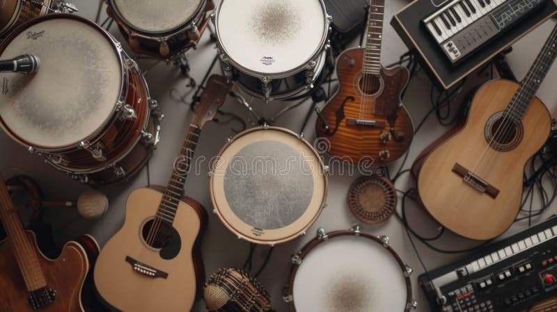 A Collection of Musical Instruments.AI Generated Image Stock Photo ...