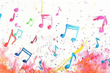 A Collection of Musical Notes on a Clean and Minimalist White ...