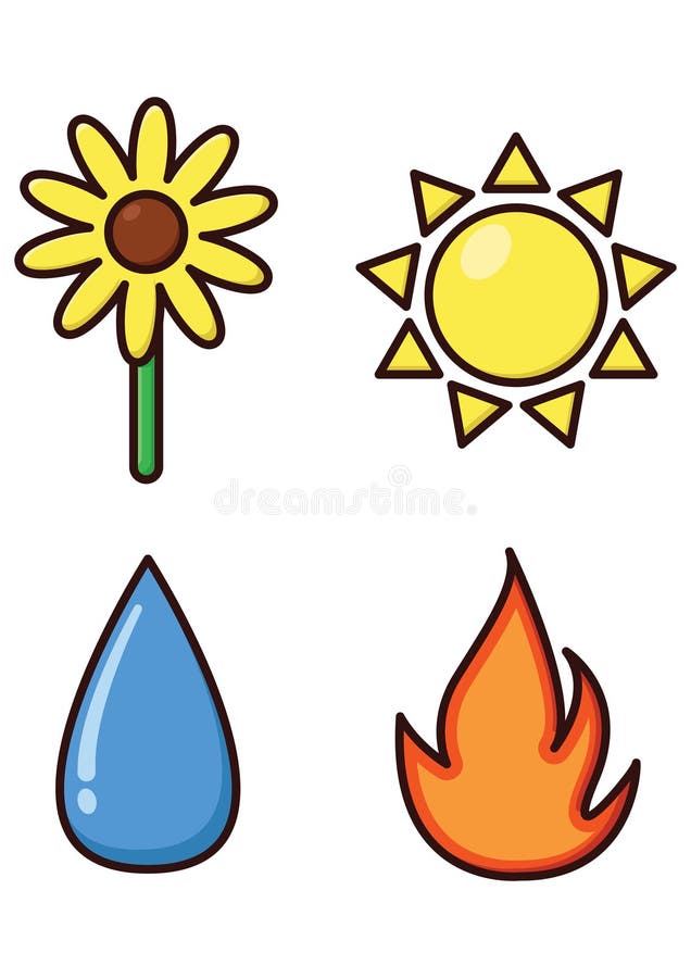 Collection of Natural Elements. Vector Illustration Decorative Design ...