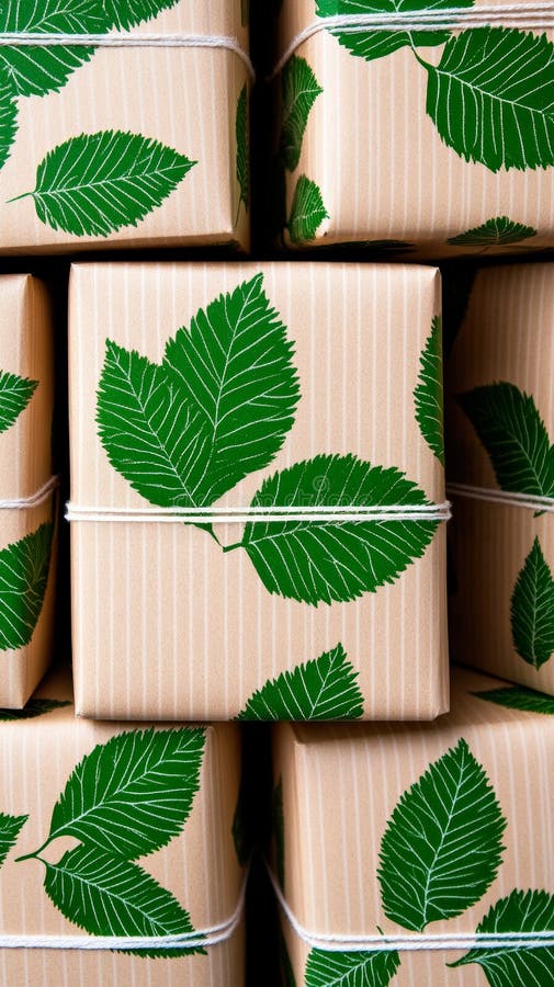 Stacked Kraft Paper Boxes with Eco-friendly Design Stock Photo - Image ...