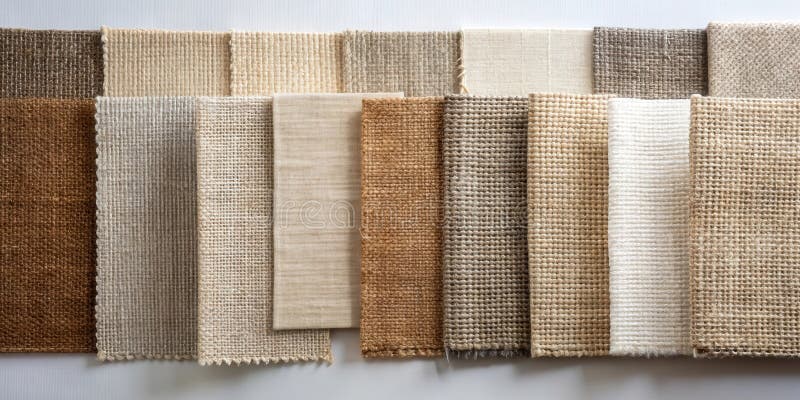 A Collection of Neutral-Toned Fabric Swatches in Various Textures and ...