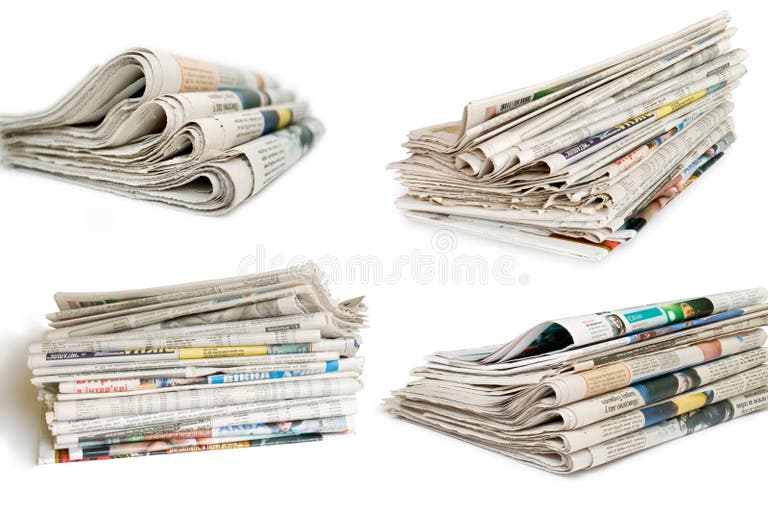 Collection of newspaper stock photo. Image of media, stack - 14585860
