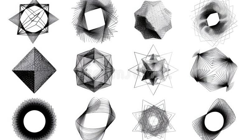 A Collection of Nine Different Geometric Shapes, Perfect for ...