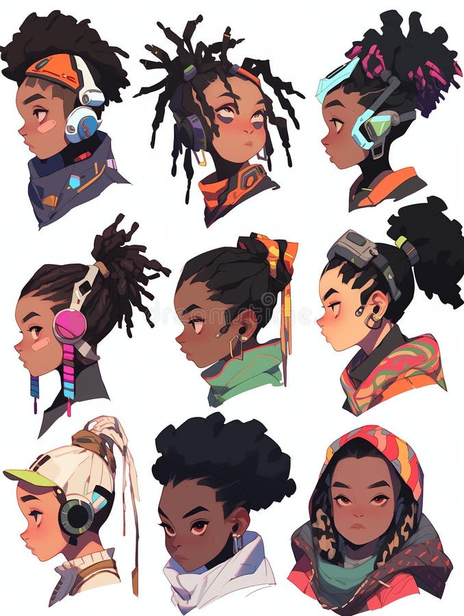 Collection Nine Distinct Characters Each Exhibiting Unique Style ...