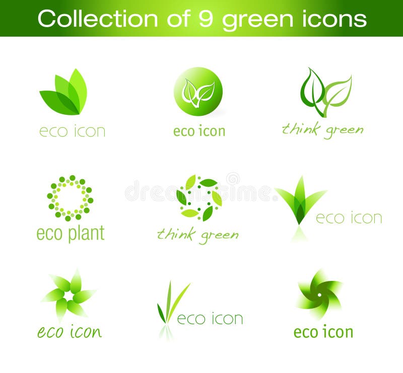 Go Green Icons set - 05 stock vector. Illustration of flora - 20665323
