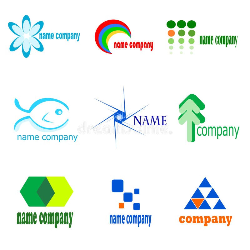 Collection Of Nine Icons And Symbols Stock Illustration - Illustration ...