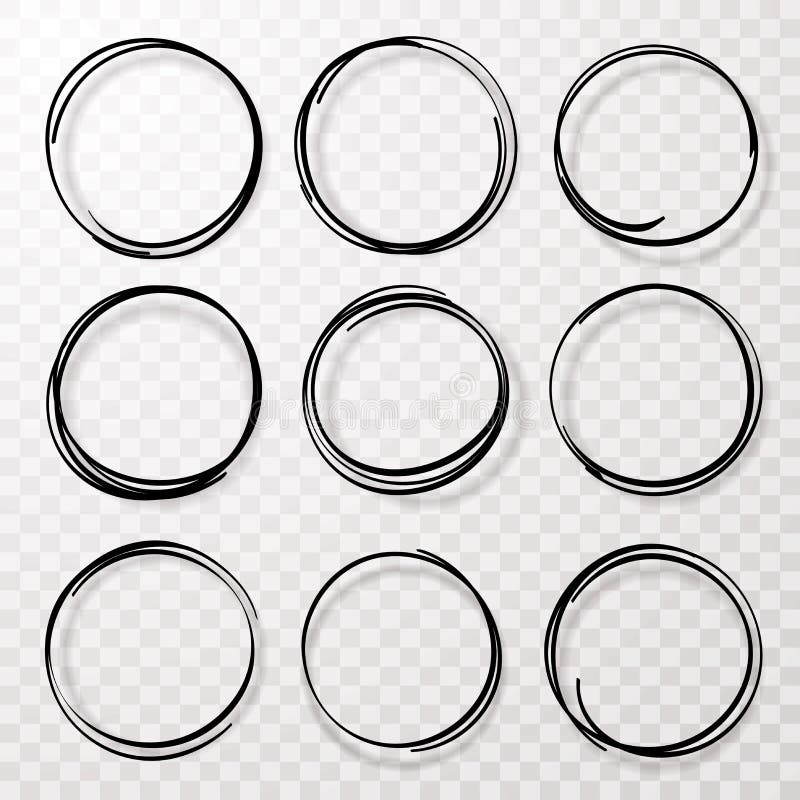 Draw circles shadow stock vector. Illustration of design - 109267743