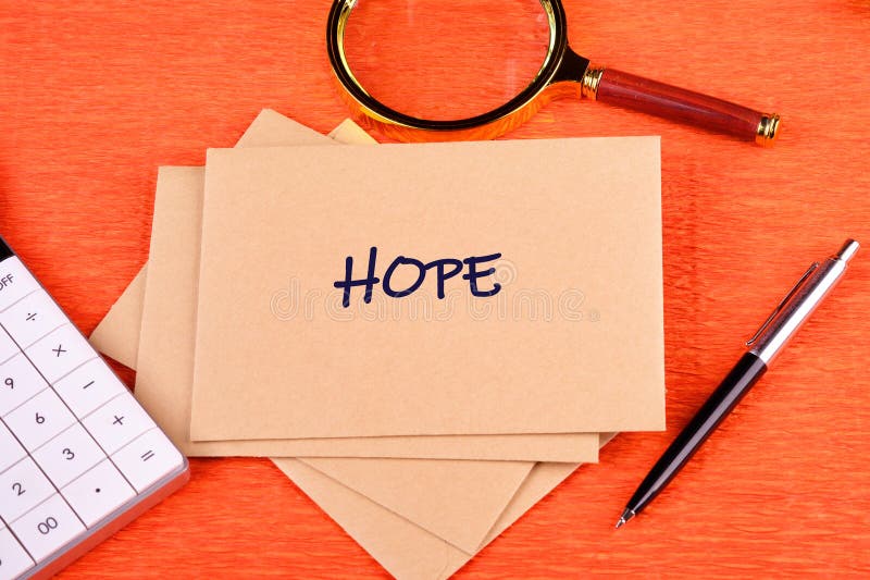 A Collection of Note Cards Featuring the Bold Word Hope Alongside a ...