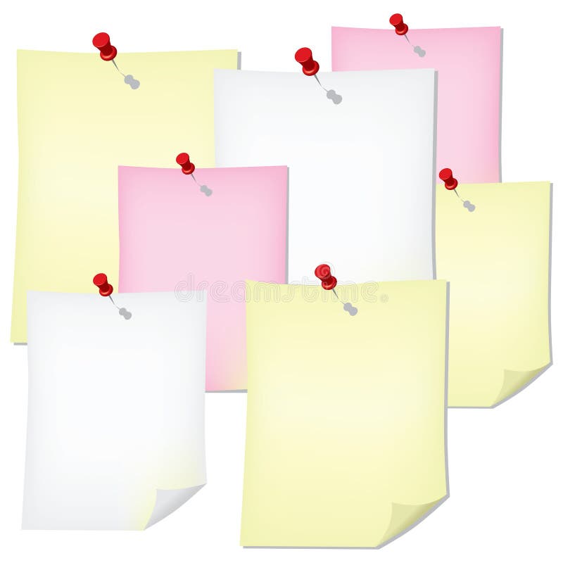 Collection of note papers stock vector. Illustration of notepaper ...