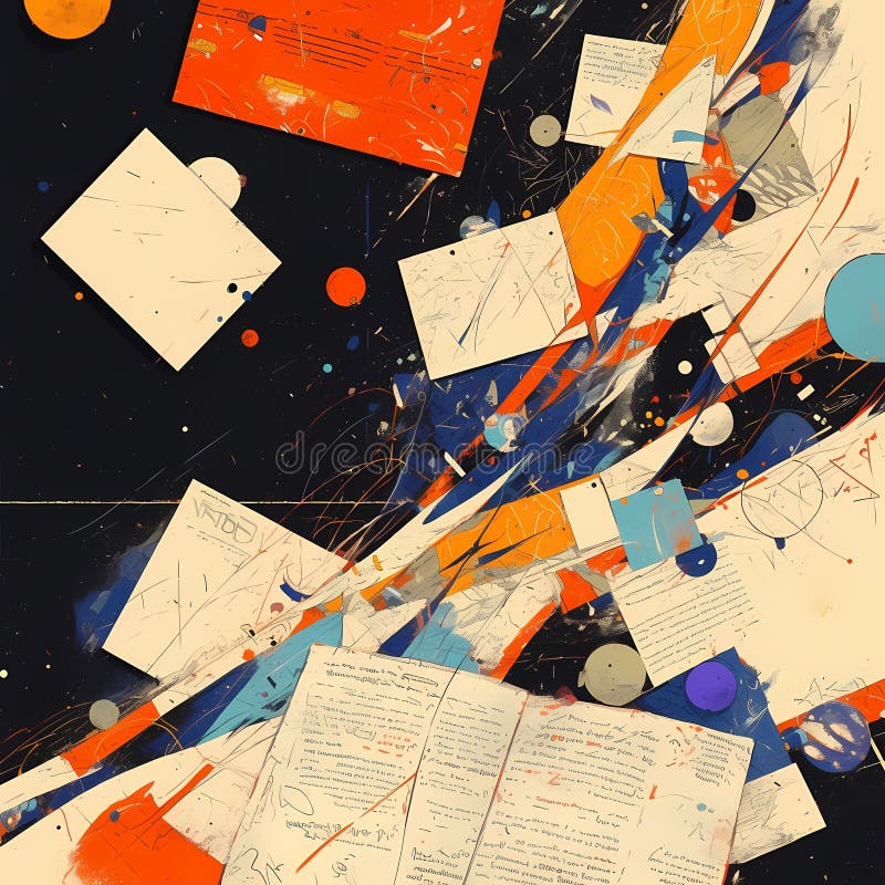 A Collection of Notes and Ideas Stock Illustration - Illustration of ...