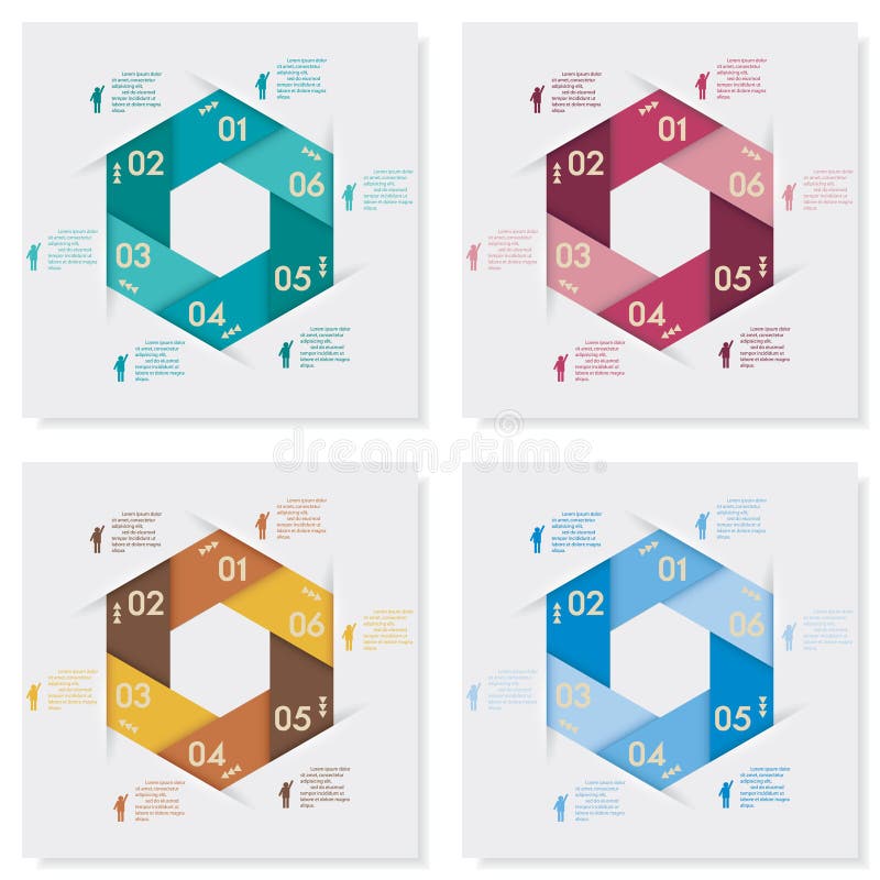 Collection of Number Banners Template Stock Vector - Illustration of ...