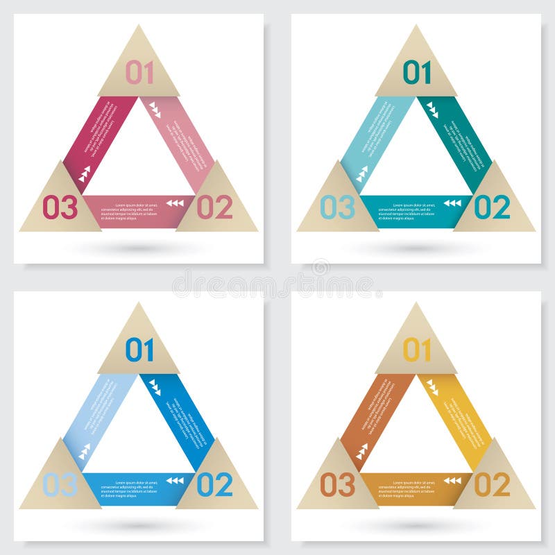 Collection of Number Banners Template Stock Vector - Illustration of ...