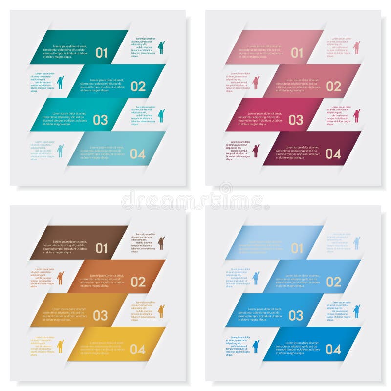 Collection of Number Banners Template Stock Vector - Illustration of ...