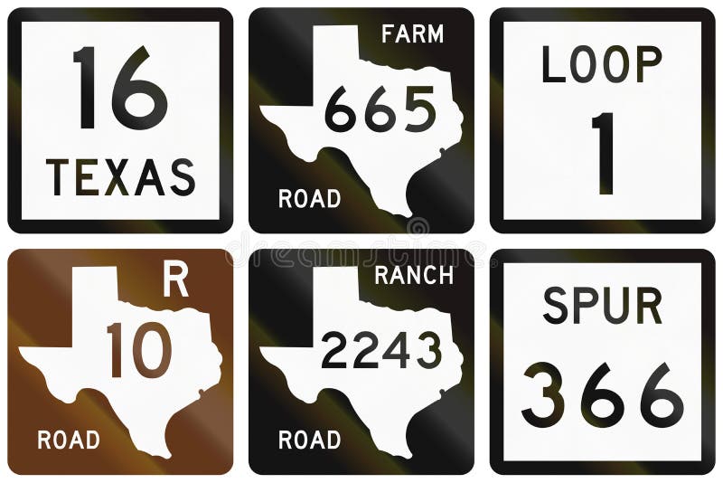 Collection of Road Condition Warning Signs Used in the USA Stock ...