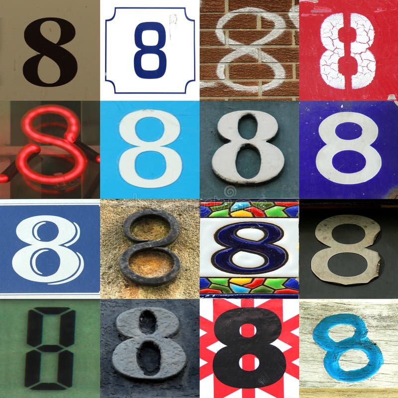 Collection Numbers of 6 on Different Background Stock Image - Image of ...
