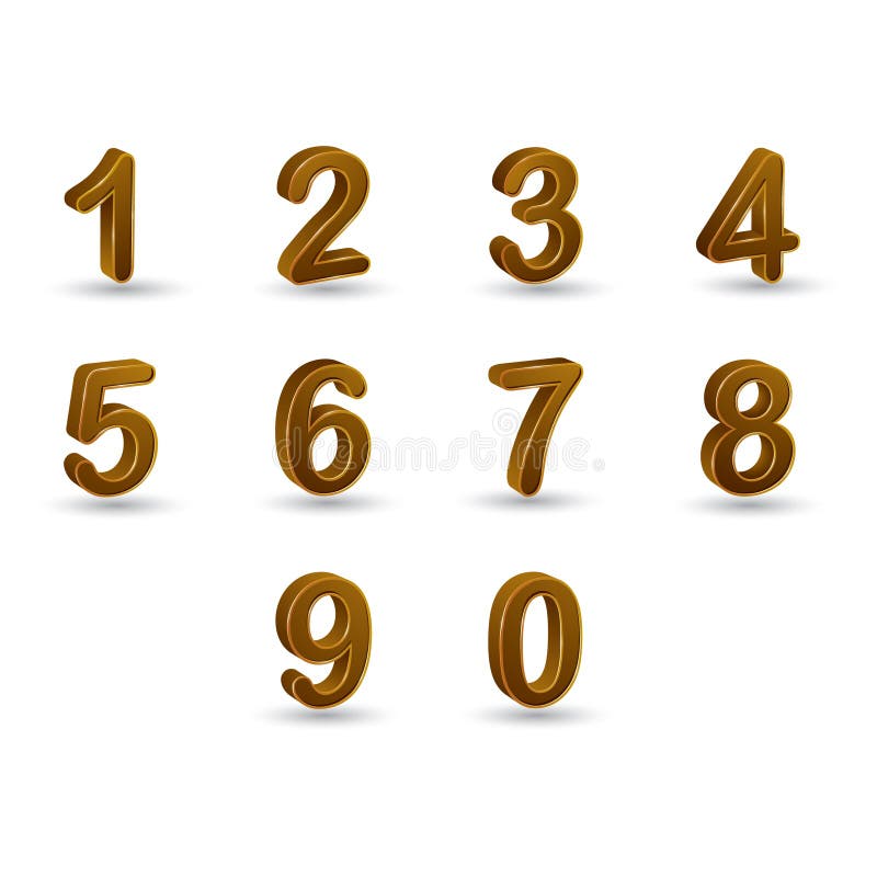 Collection of Numbers. Vector Illustration Decorative Design Stock ...