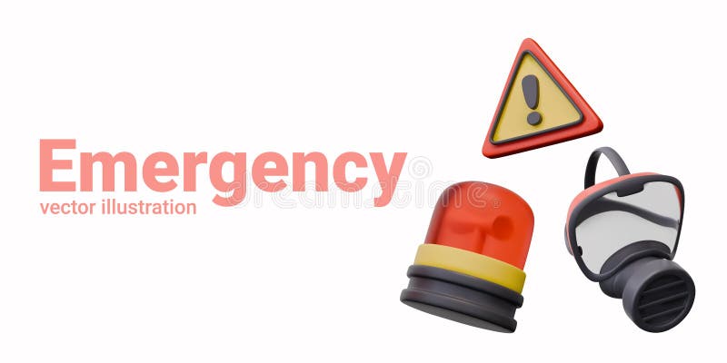 Collection of Objects for Concepts of Dangerous Situations Stock Vector ...