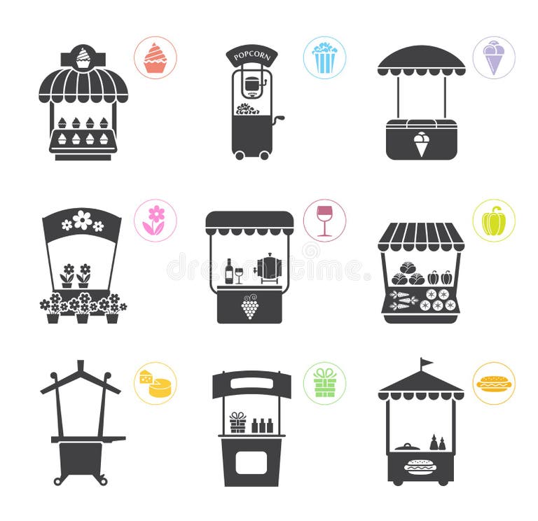 Fixed Market Stall Stock Illustrations – 8 Fixed Market Stall Stock ...
