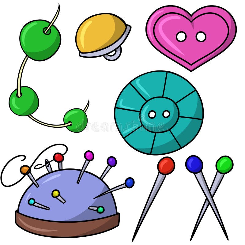 Collection of Objects for Needlework and Crafting Various Things in ...