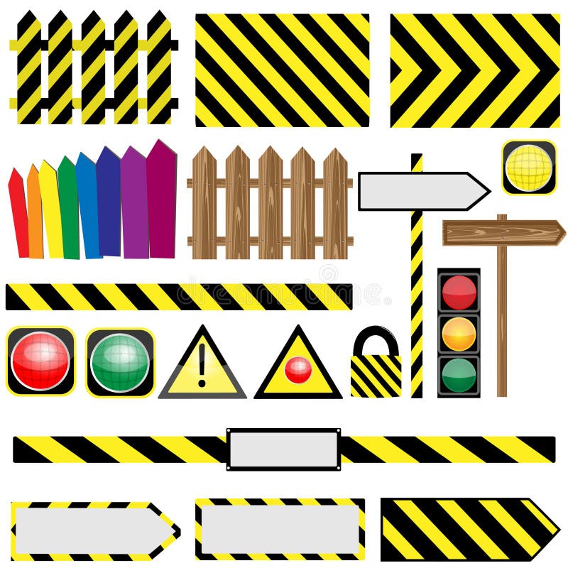 Warning Obstacles Symbol Sign, Vector Illustration, Isolate on White ...