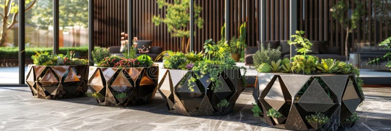 A Collection of Octagonal Planter Boxes Each with Its Own Unique ...