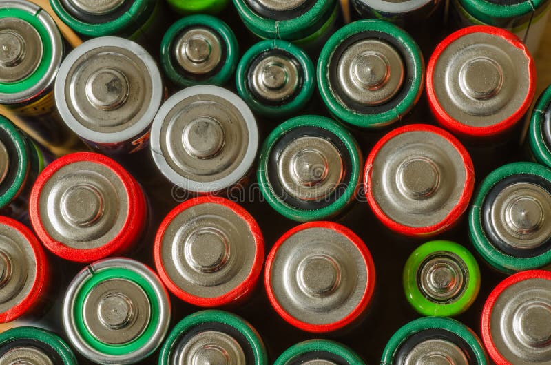 Collection of Old Batteries Stock Photo - Image of battery, collection ...