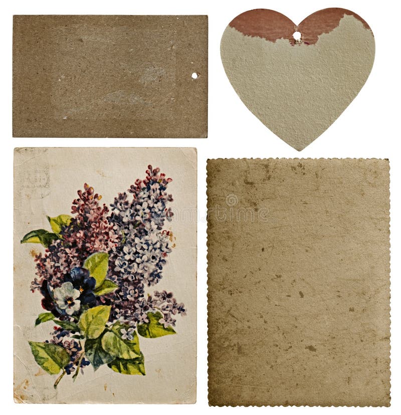 Collection of old cards stock illustration. Illustration of grunge ...