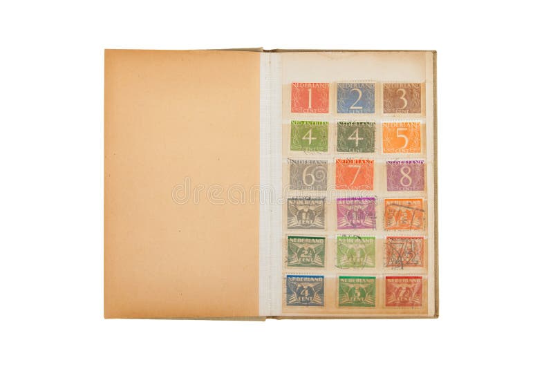 Collection of Old Dutch Stamps Editorial Photography - Image of colored ...