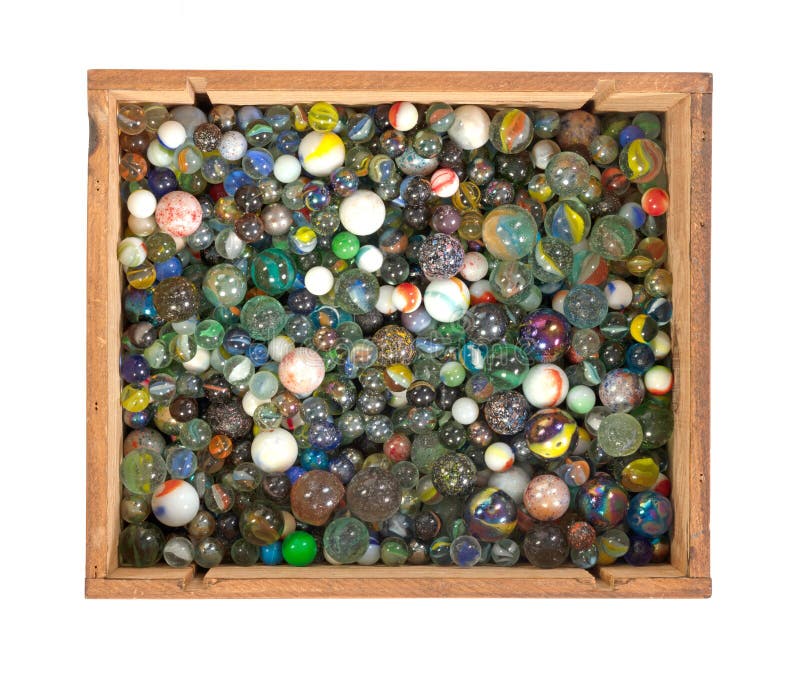 Collection of Old Glass Marbles Stock Photo - Image of filled, marbles ...